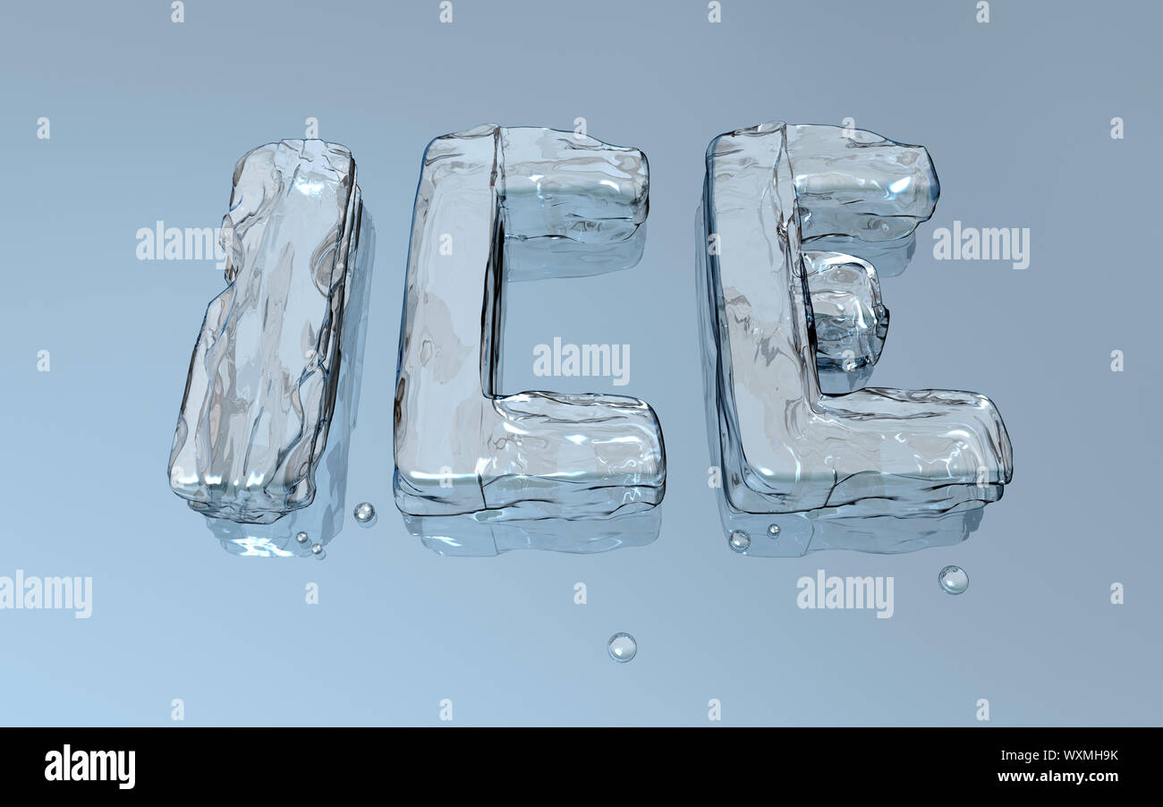 Ice uppercase alphabet hi-res stock photography and images - Alamy