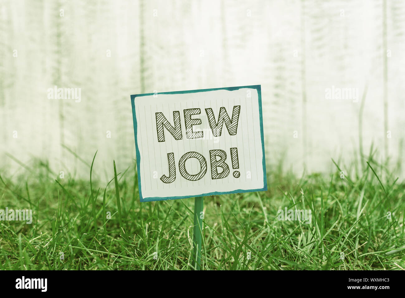 Handwriting text New Job. Conceptual photo recently having paid ...