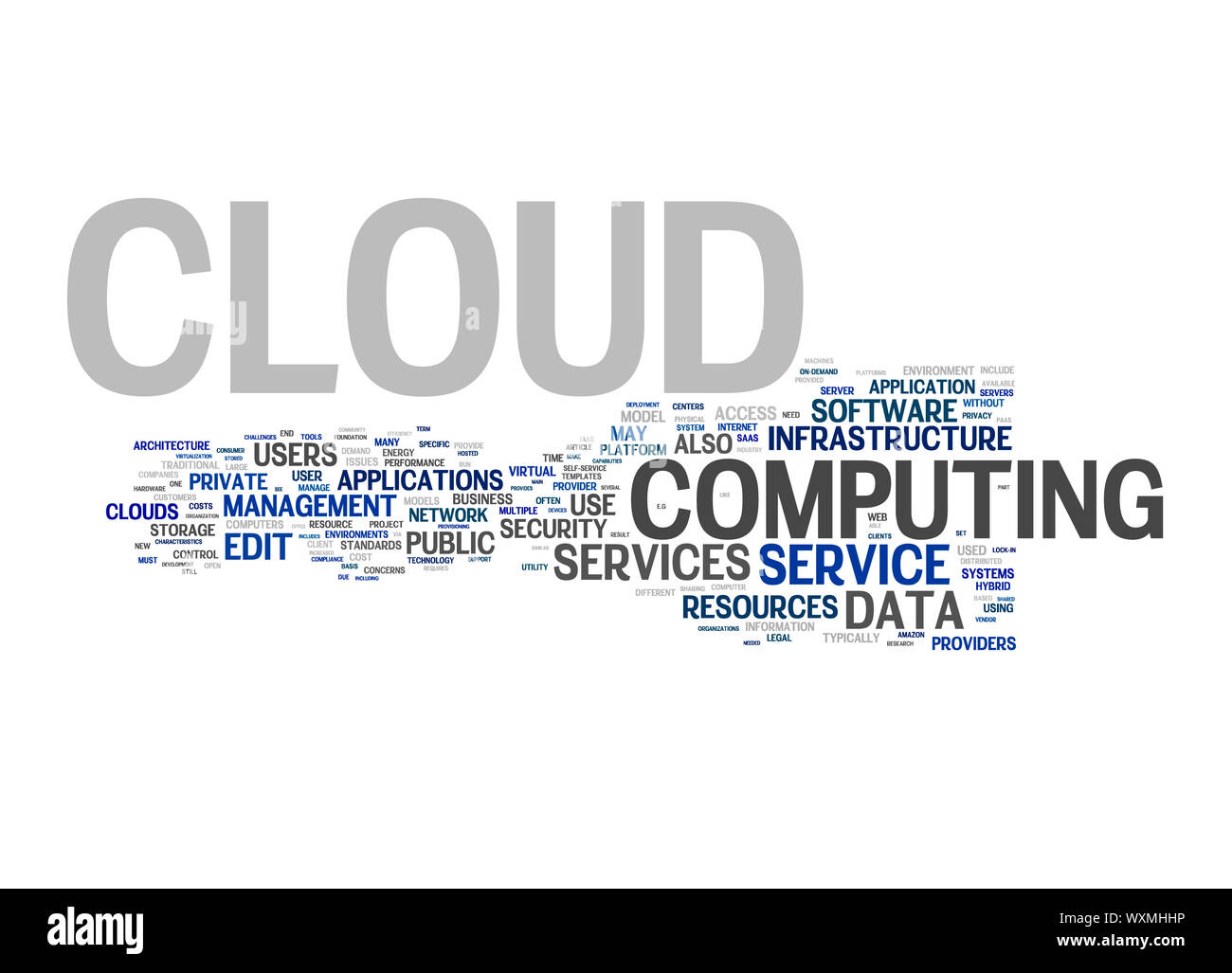 Cloud computing architecture image Cut Out Stock Images & Pictures - Alamy