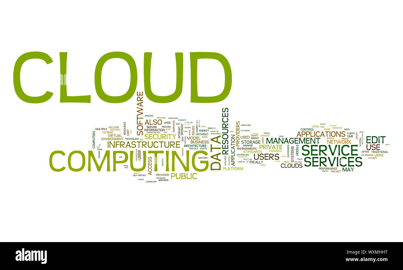 Cloud computing architecture image Cut Out Stock Images & Pictures - Alamy