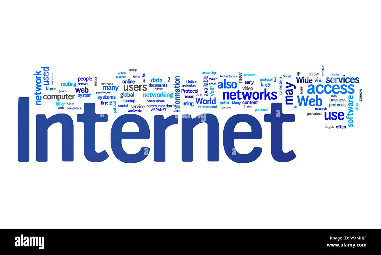 An image of a nice internet text cloud Stock Photo - Alamy