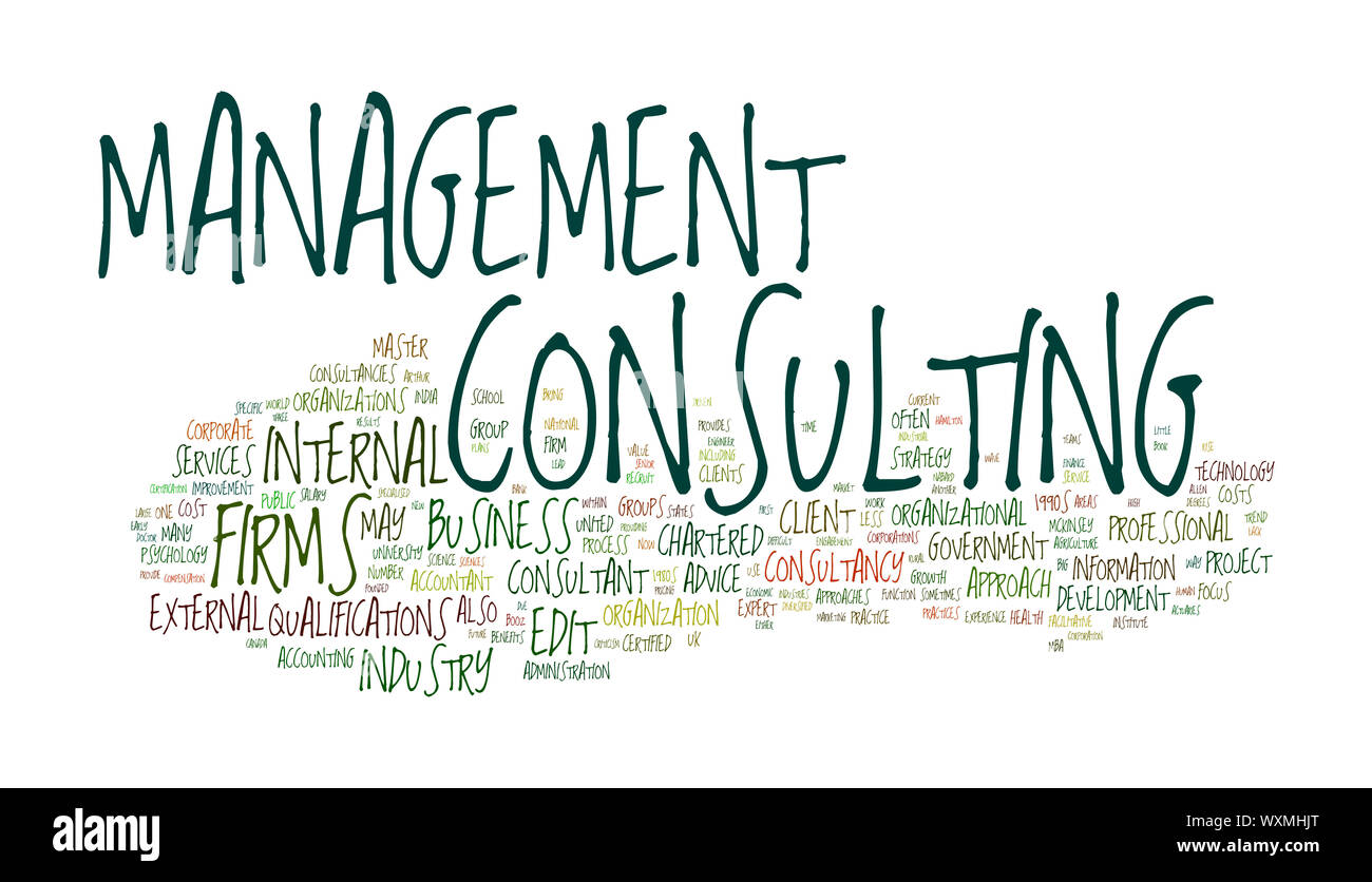 Consulting word cloud illustration tag hi-res stock photography and ...