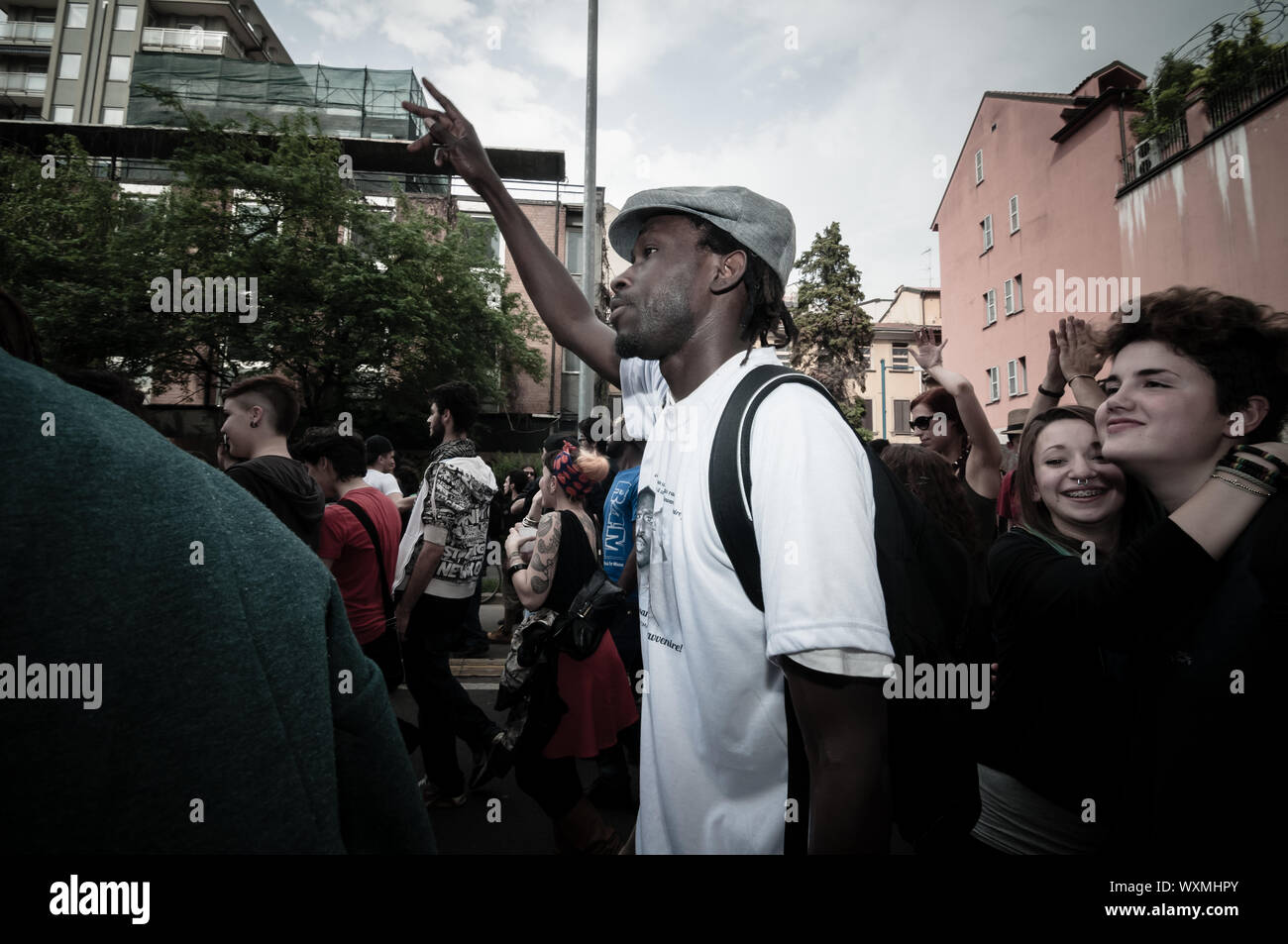MILAN, ITALY - MAY 1: labor day held in Milan on May 1, 2013. Every ...