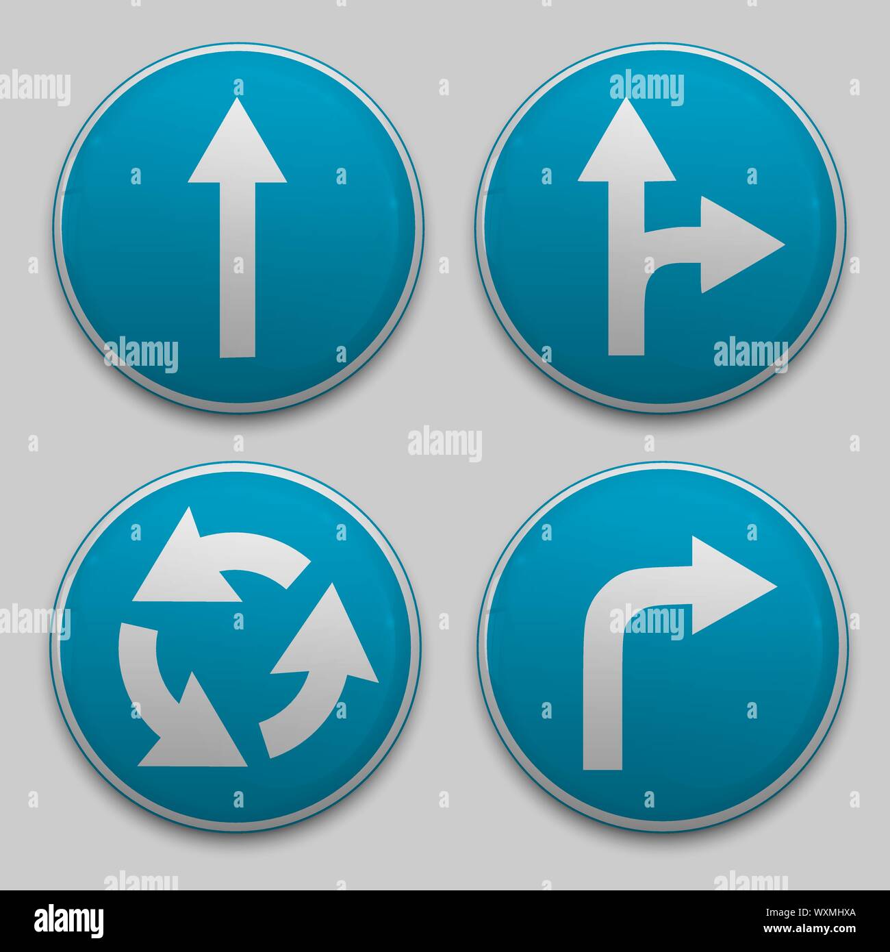 road sign with Arrow, Vector icon . Template for your design Stock ...