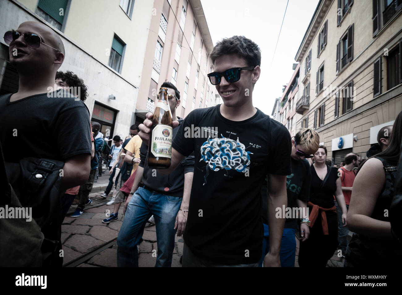 MILAN, ITALY - MAY 1: labor day held in Milan on May 1, 2013. Every ...