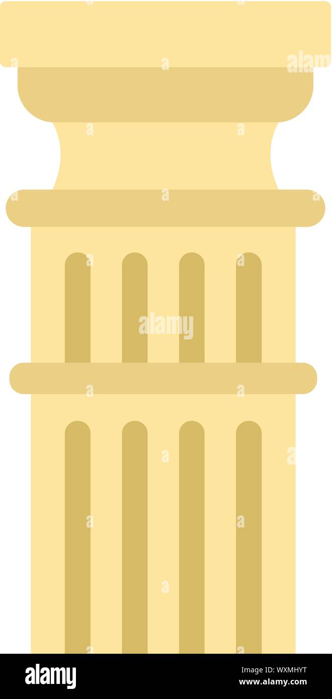 Roman column icon. Flat illustration of roman column vector icon for ...
