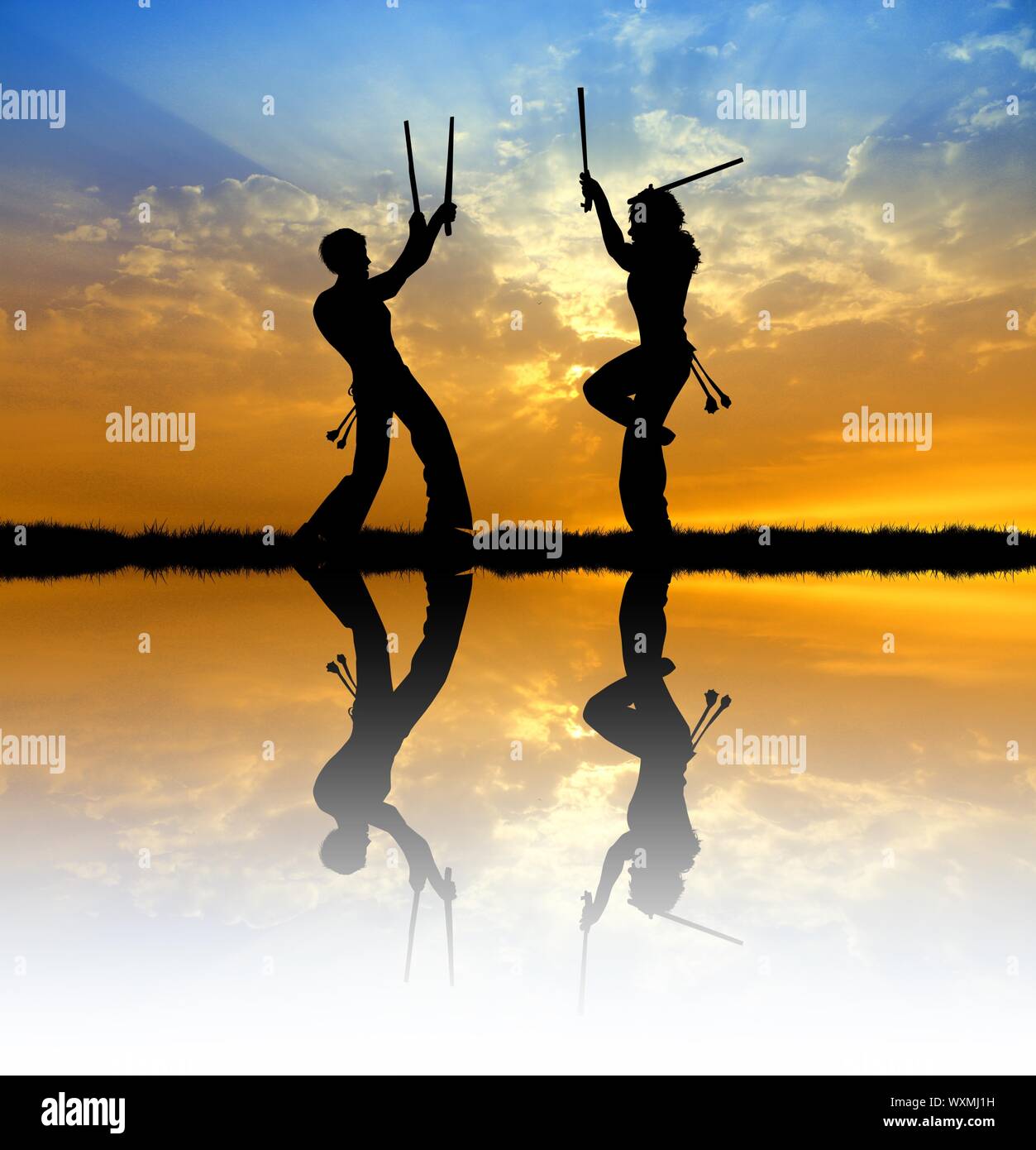 Brazil capoeira silhouette hi-res stock photography and images - Alamy