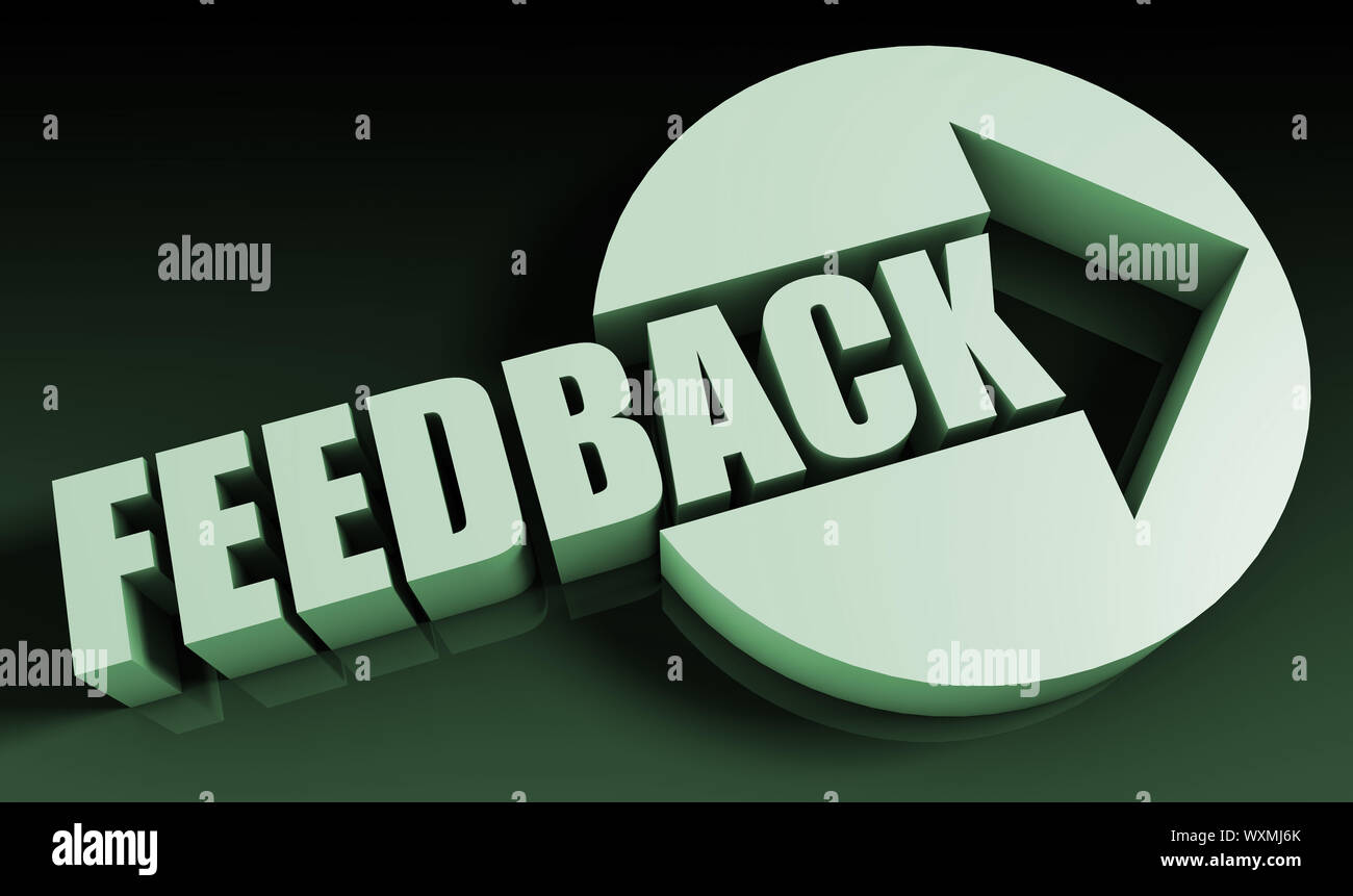 Feedback Concept With an Arrow Going Upwards 3D Stock Photo - Alamy