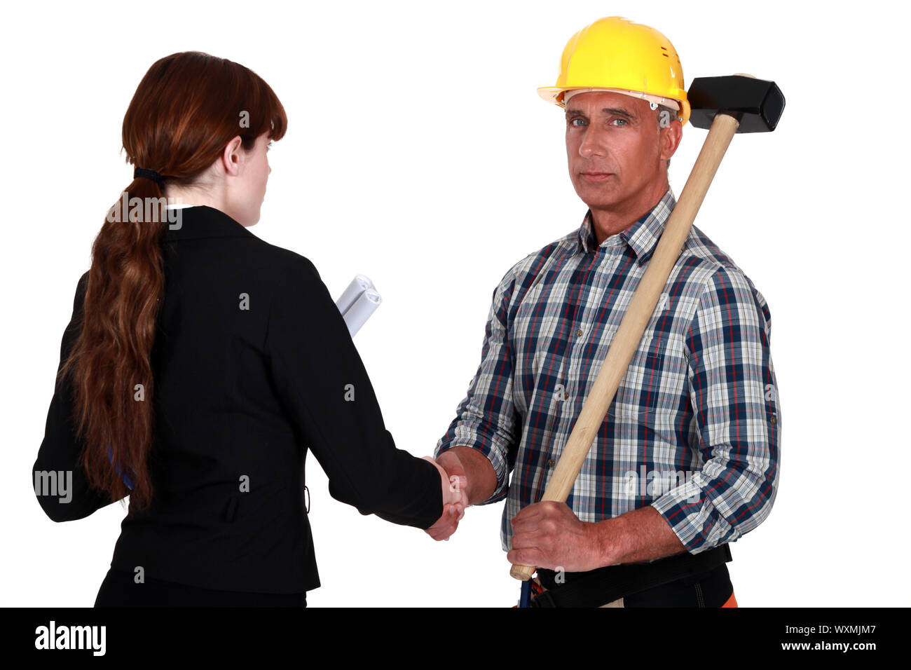 First meeting shaking hands Cut Out Stock Images & Pictures - Alamy