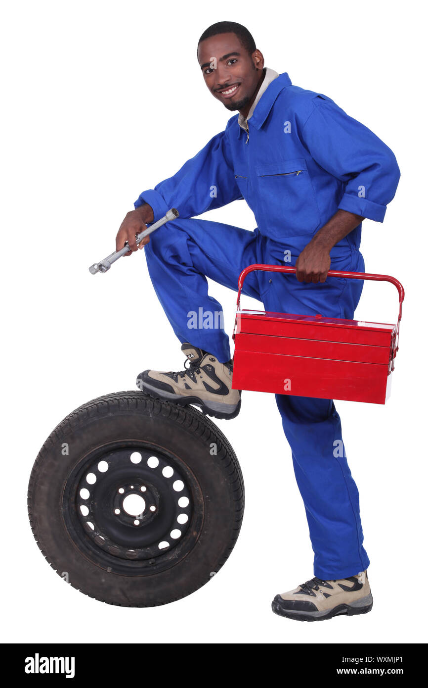 portrait of a mechanic Stock Photo - Alamy