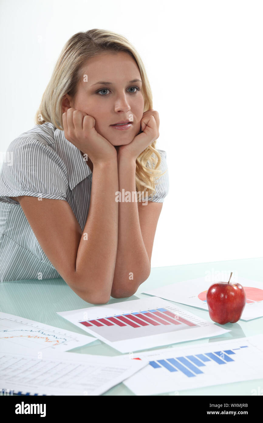 Distracted office worker Stock Photo - Alamy