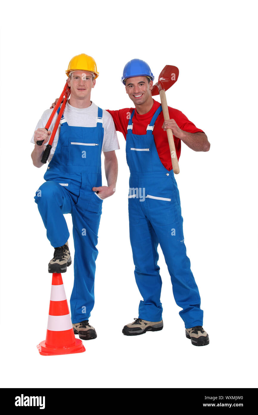 Workmen team Cut Out Stock Images & Pictures - Alamy