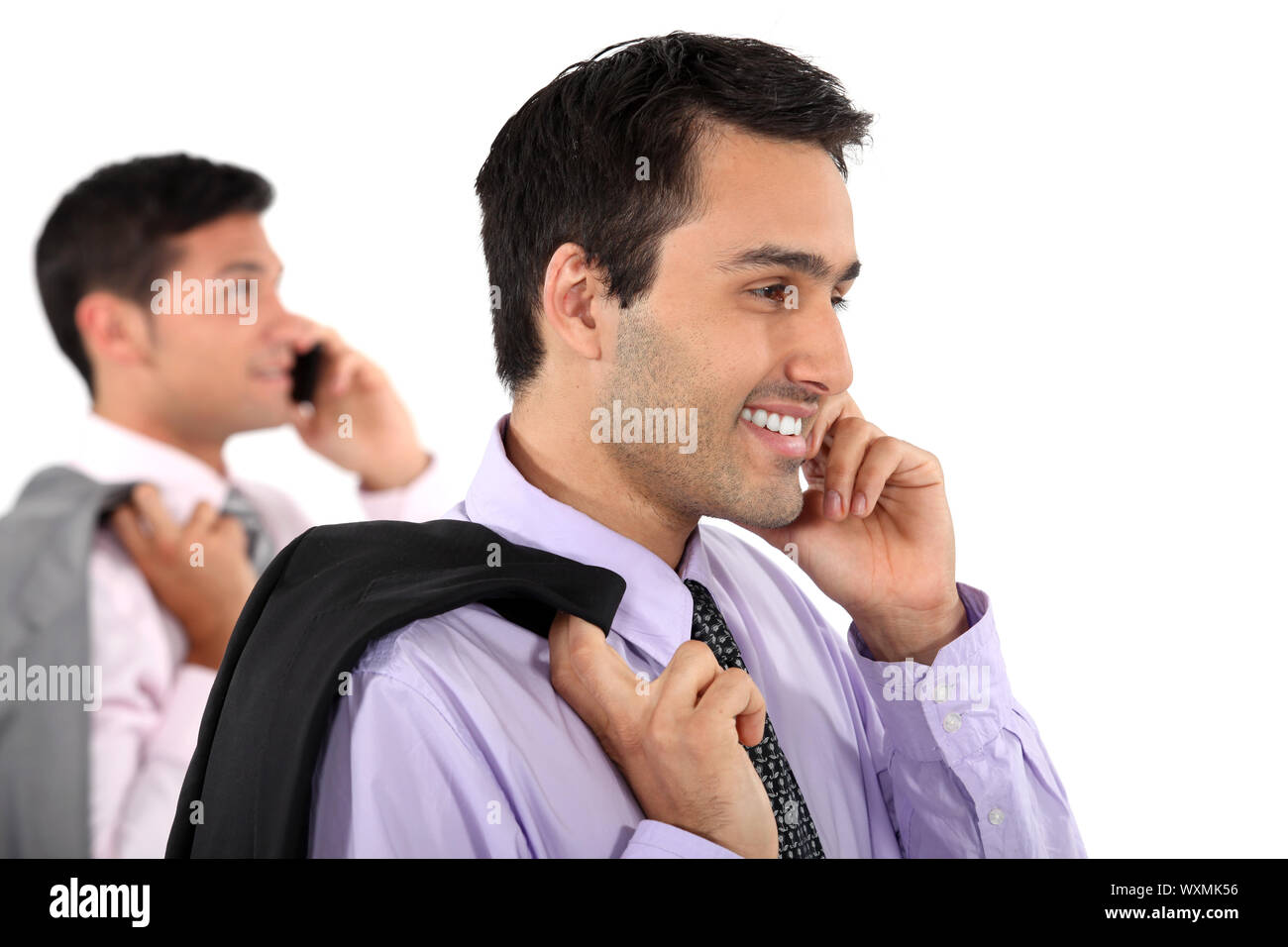 Man copying his colleague Stock Photo - Alamy