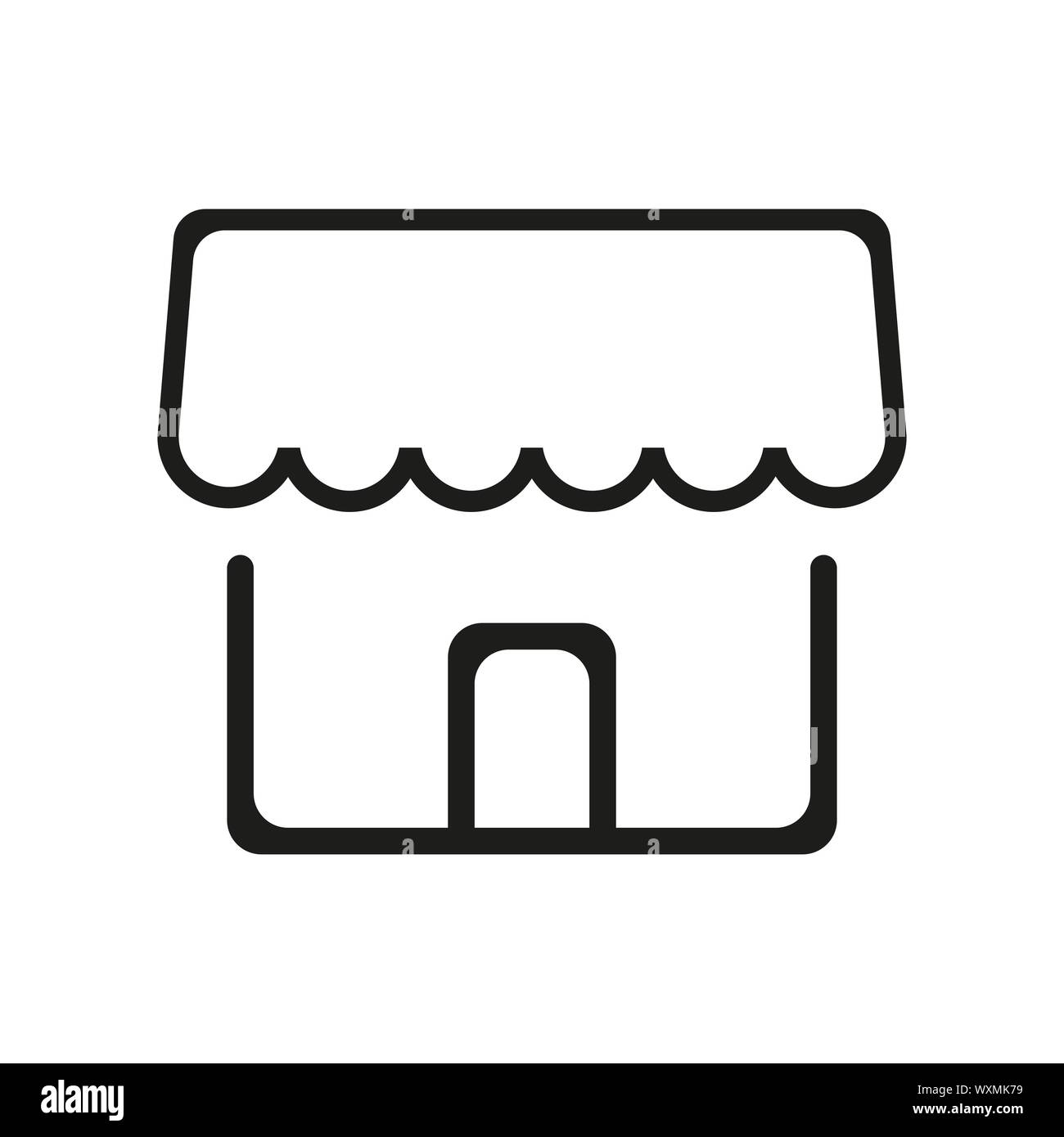 Store Social Media Icon Isolated On White Background. Shopping Symbol ...