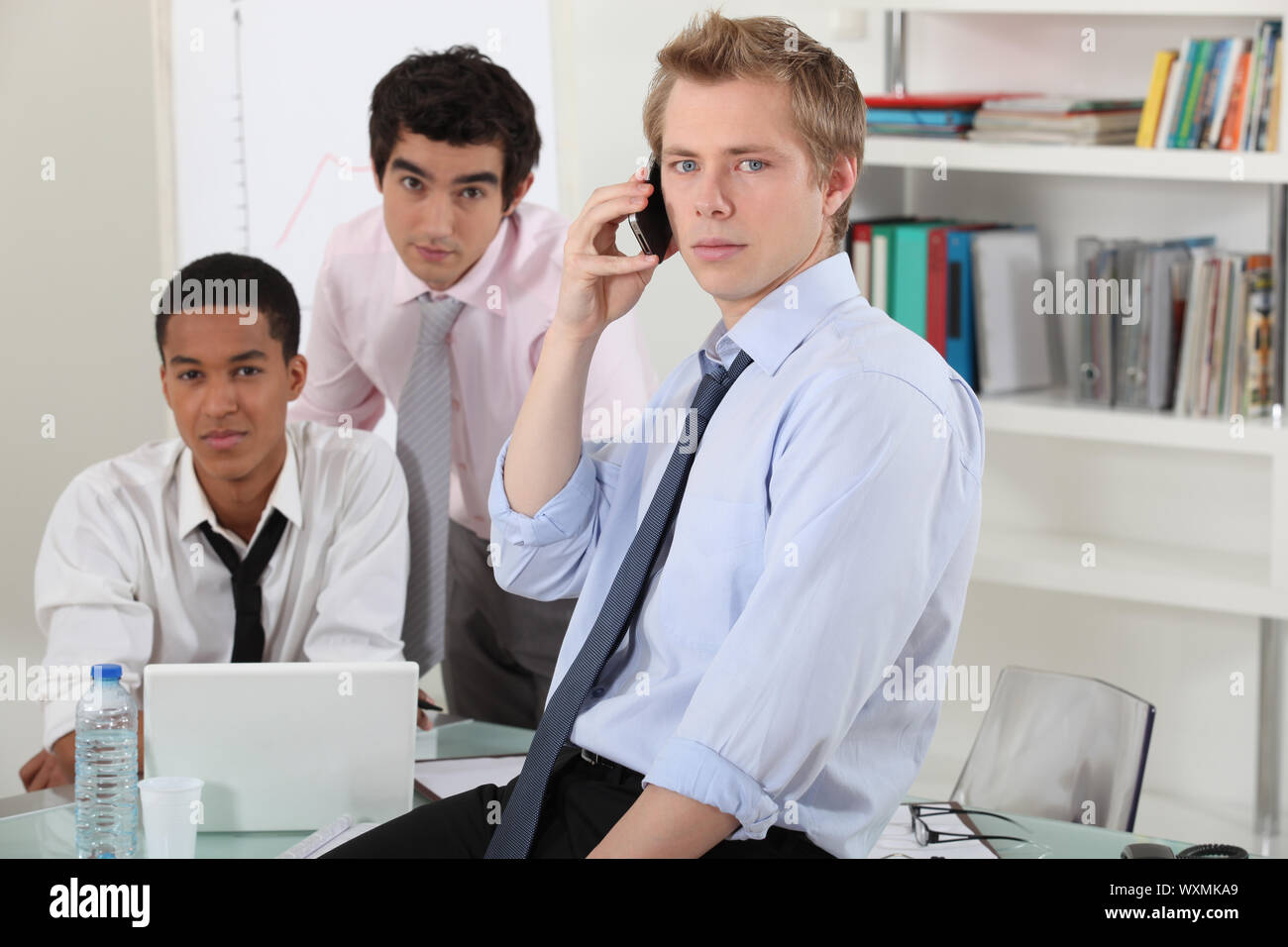 A businessteam working on a project Stock Photo - Alamy