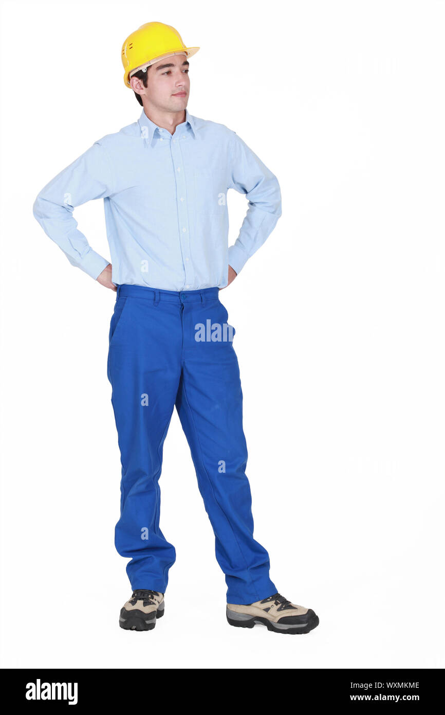 Young construction worker Stock Photo - Alamy