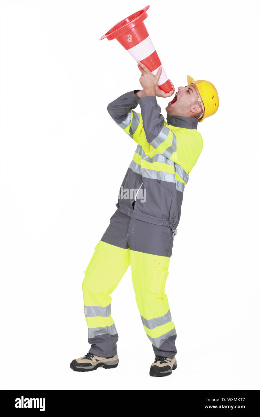 A road worker Stock Photo - Alamy