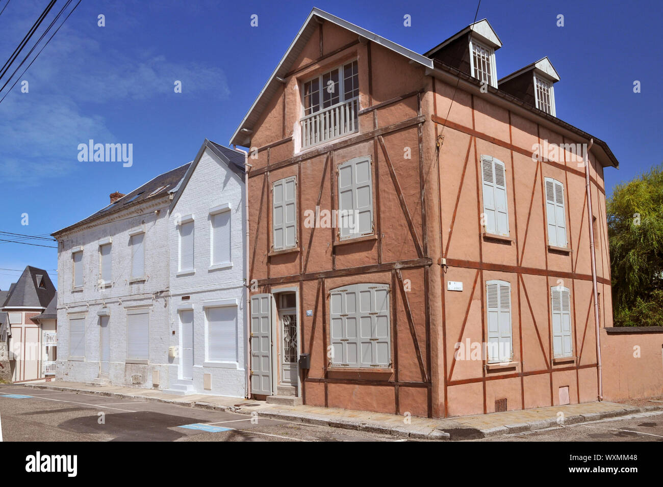 Typical Normandy house in the village Stock Photo - Alamy
