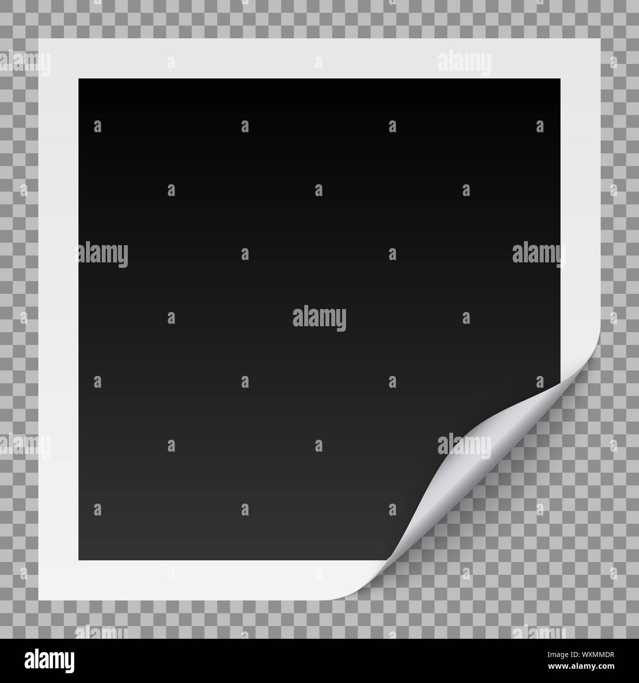 Realistic vector photo frame. Template photo design. Vector ...