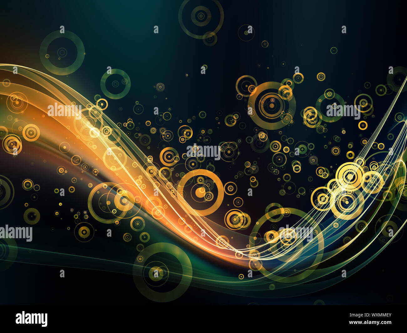 Fractal Wave series. Backdrop composed of fractal sine waves and color ...
