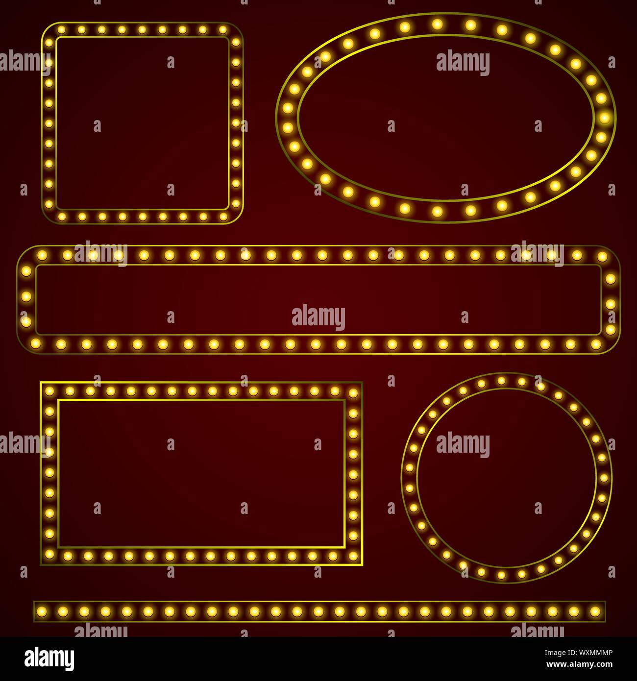 Lighted neon marquee Stock Vector Images - Alamy
