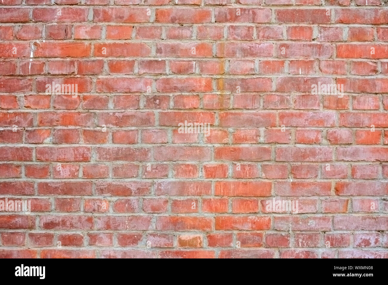 Aged brick wall in red color Stock Photo - Alamy