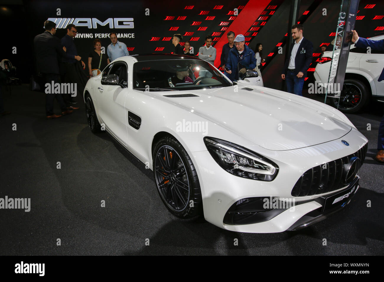 The German car tuner AMG displays the Mercedes-AMG GT S sports car at ...