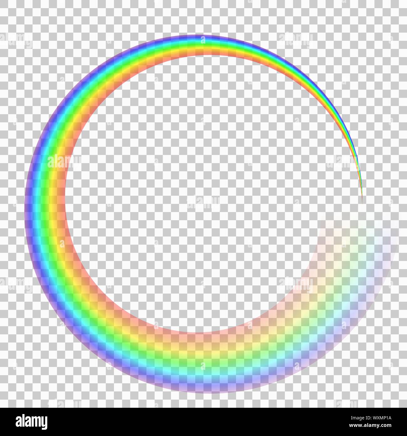 Vector realistic Rainbow isolated on transparent background Stock ...