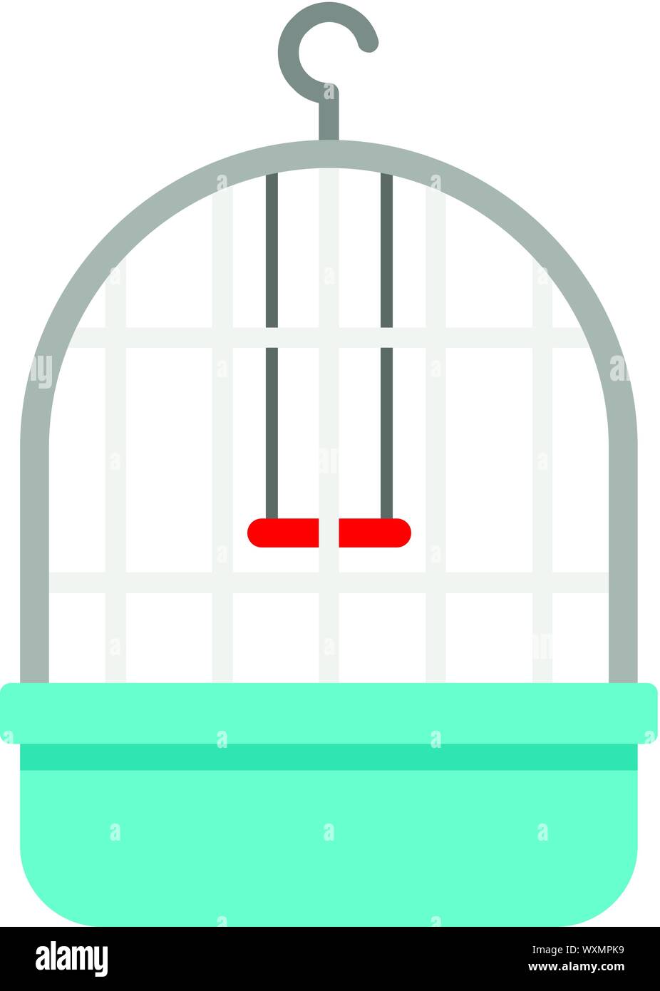 Parrot cage icon. Flat illustration of parrot cage vector icon for web ...