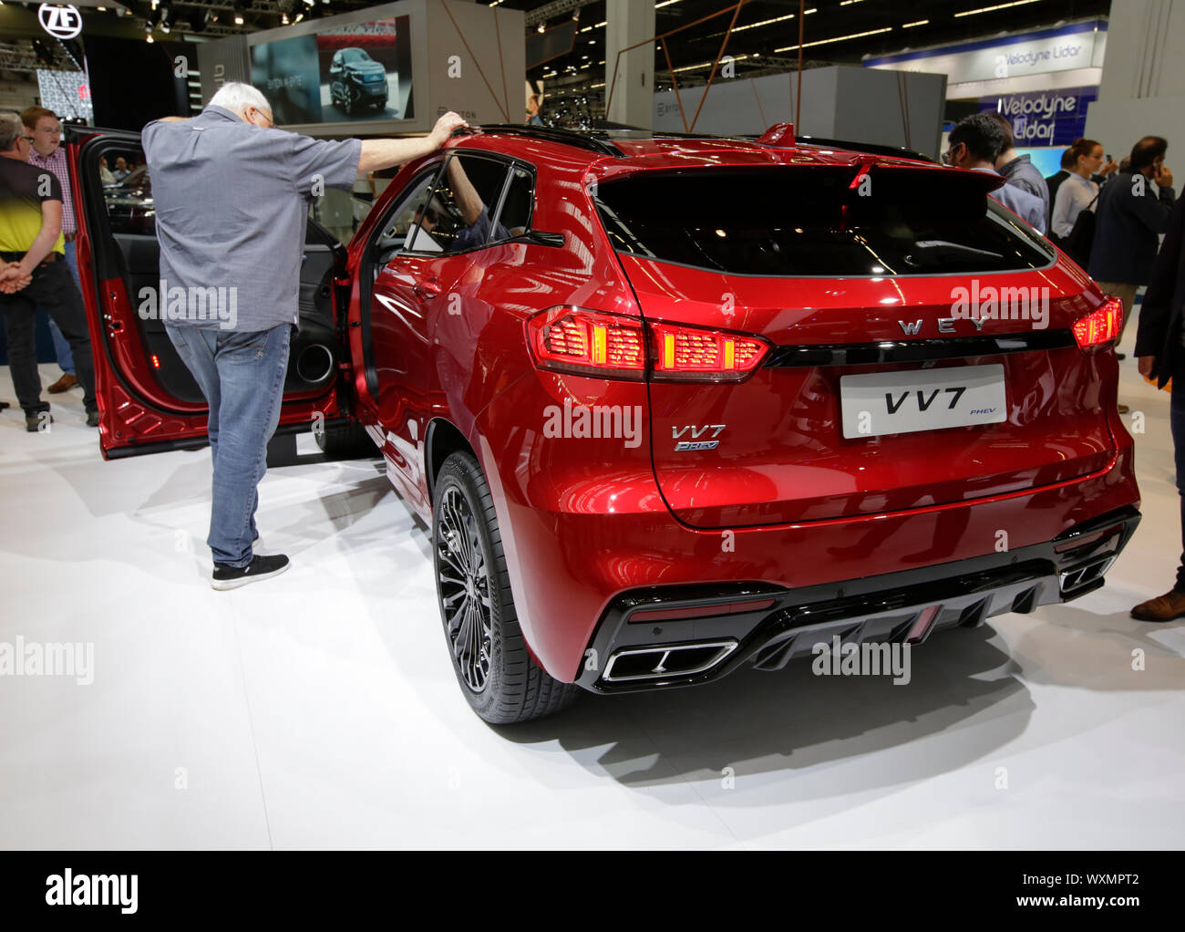 Frankfurt, Germany. 12th Sep, 2019. The Chinese car brand Wey, part of ...