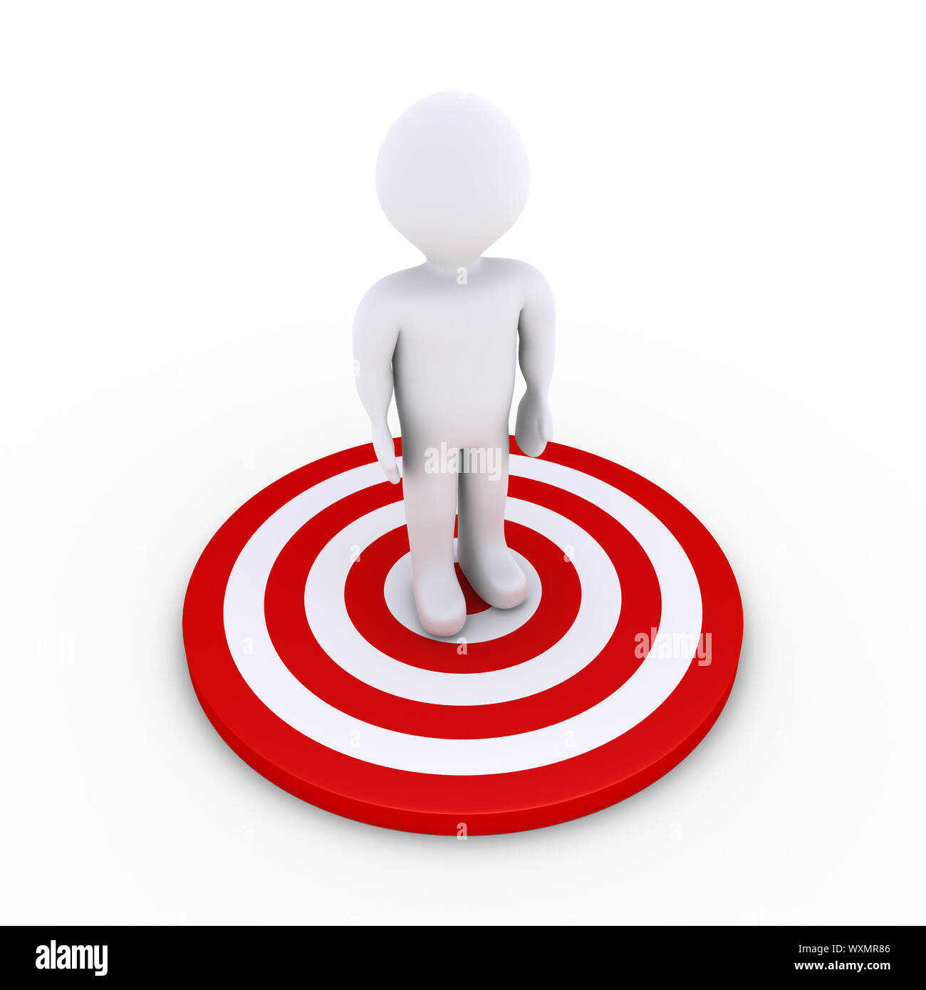 3d person is standing at the center of a target Stock Photo - Alamy