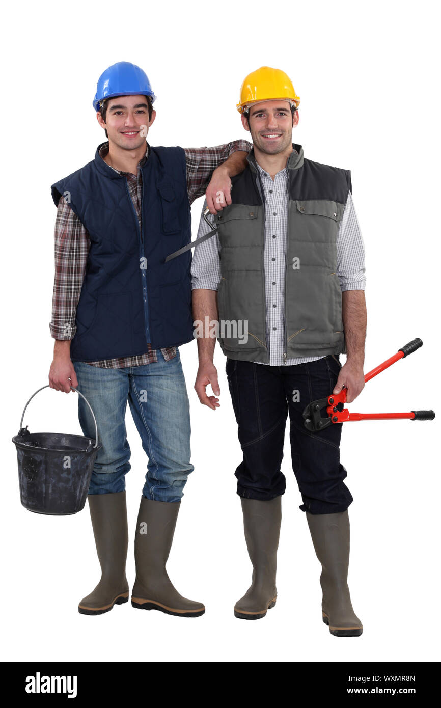 Workmen team Cut Out Stock Images & Pictures - Alamy