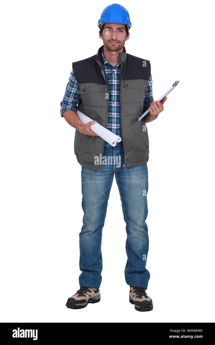 Portrait of a tradesman Stock Photo - Alamy