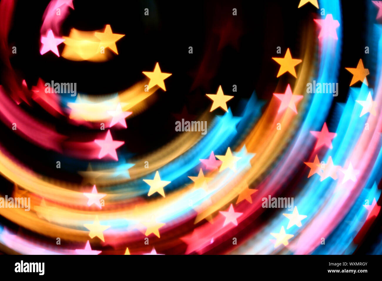 abstract disco colored stars motion background Stock Photo - Alamy