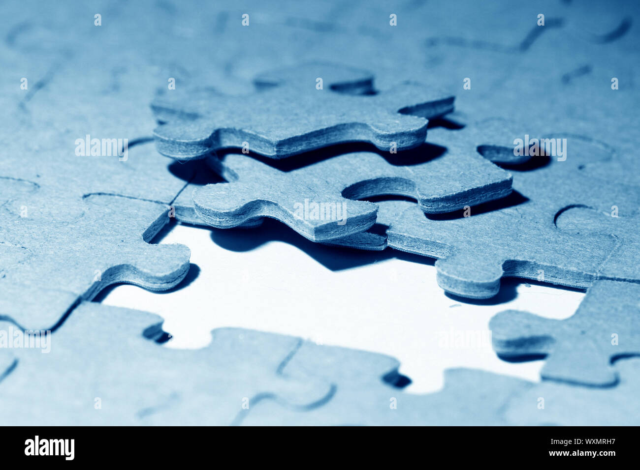 puzzle combined objects macro close up Stock Photo - Alamy