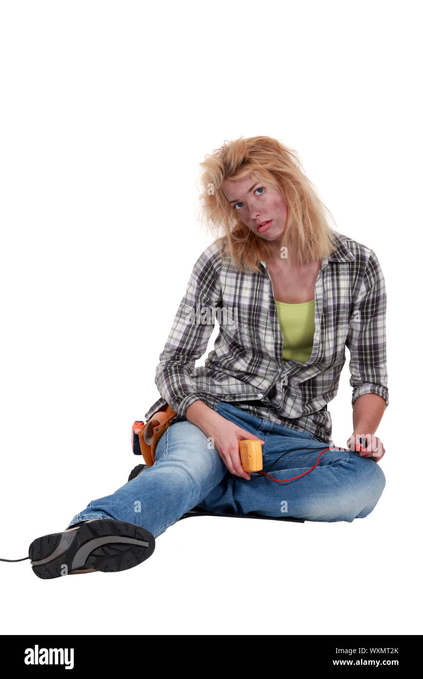 Clumsy woman Cut Out Stock Images & Pictures - Alamy