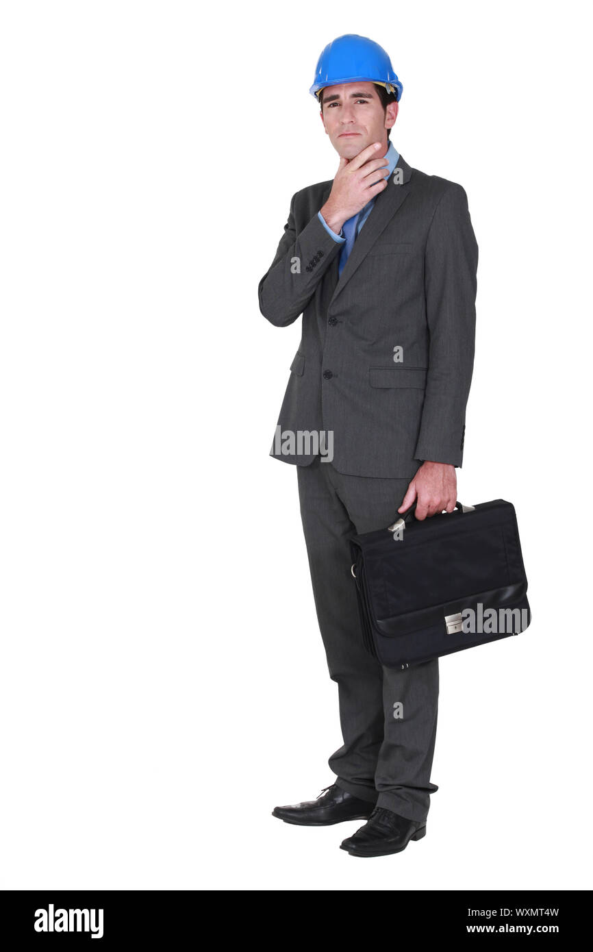 portrait of architect looking puzzled Stock Photo - Alamy