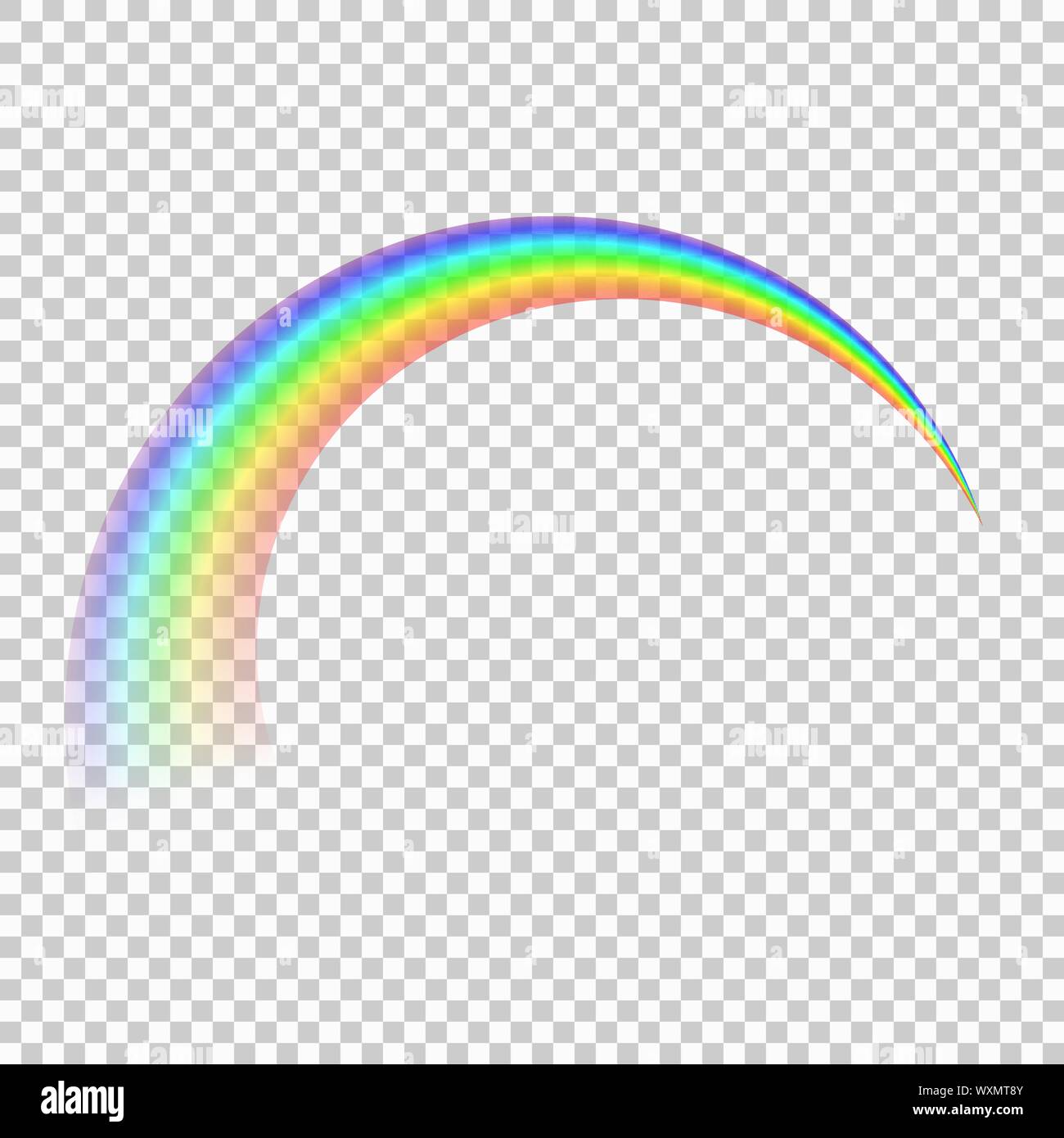 Vector realistic Rainbow isolated on transparent background Stock ...