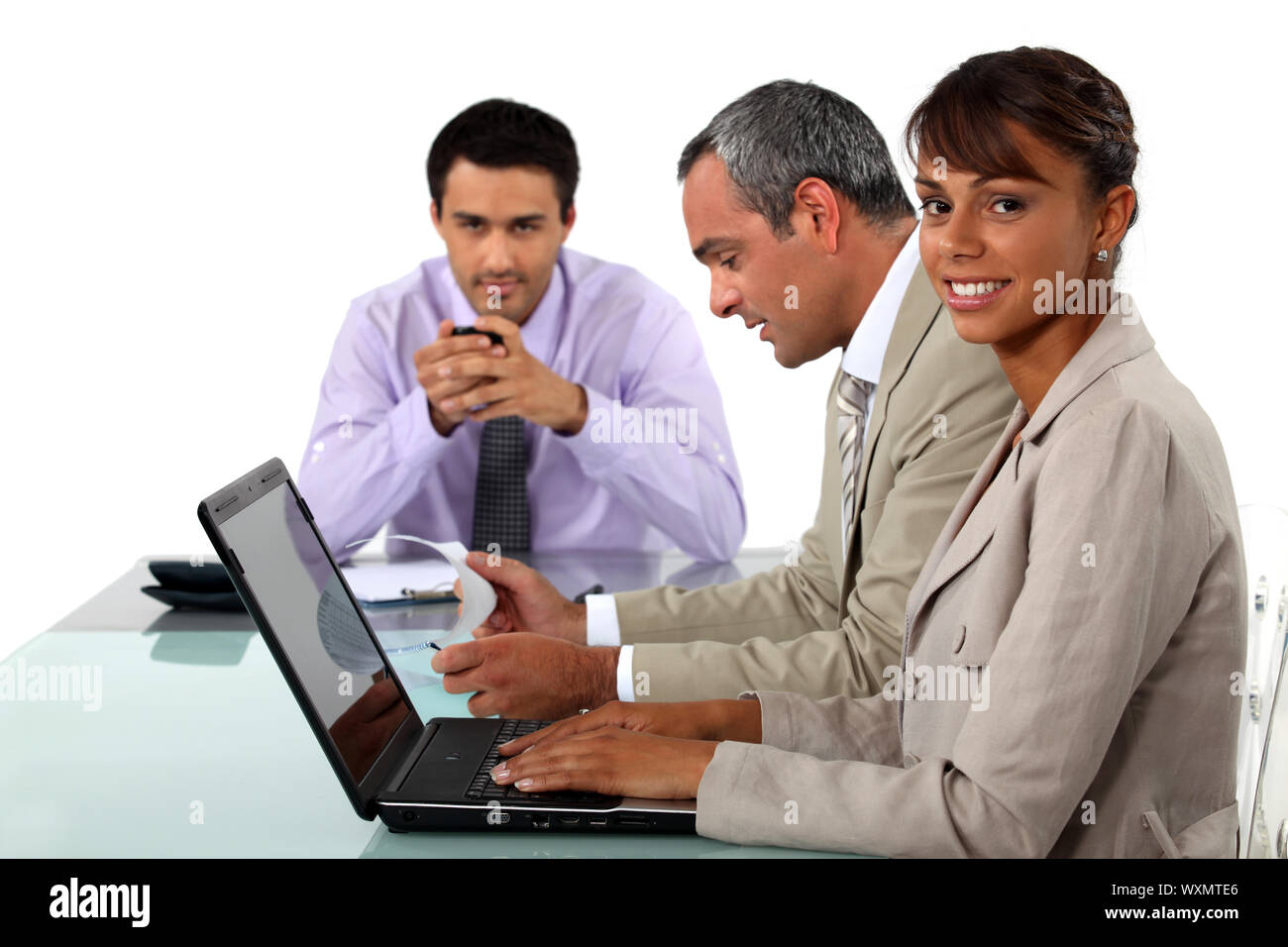 A businessteam at work Stock Photo - Alamy