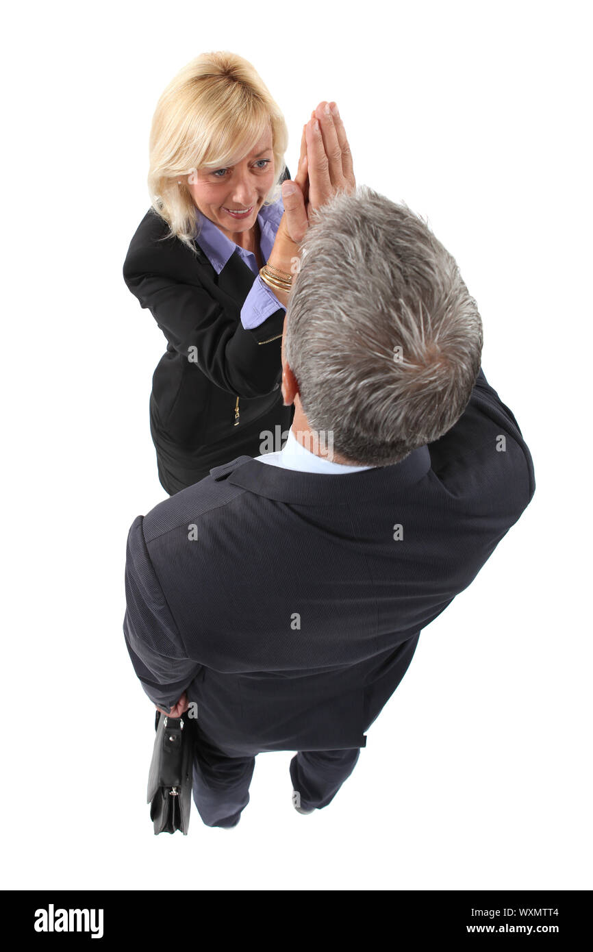 Business partner high five Stock Photo - Alamy