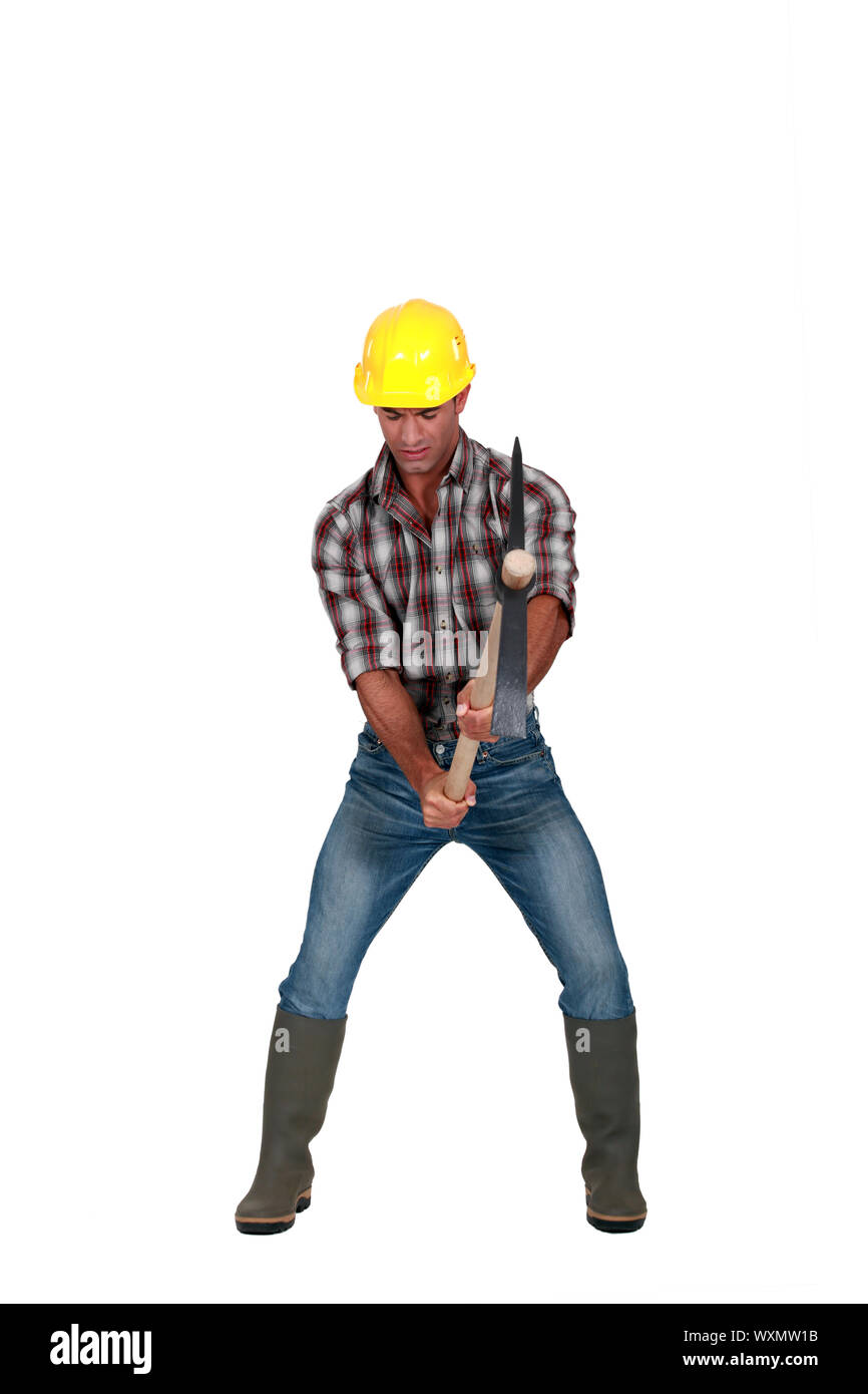 Physically hard working man hi-res stock photography and images - Alamy
