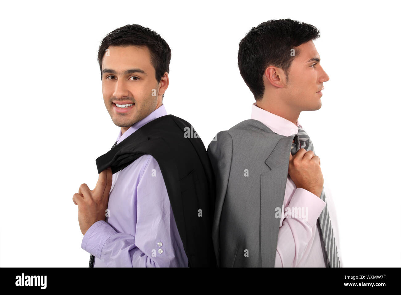 Jackets over shoulders hi-res stock photography and images - Alamy