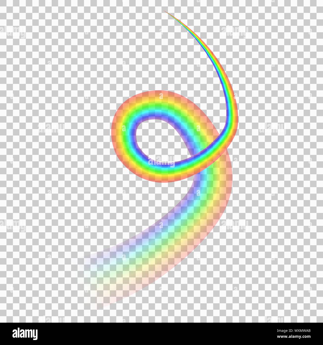 Vector realistic Rainbow isolated on transparent background Stock ...