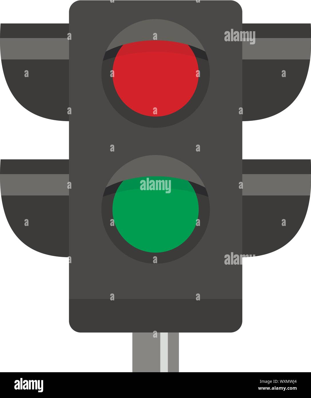 Pedestrian semaphore icon. Flat illustration of pedestrian semaphore ...