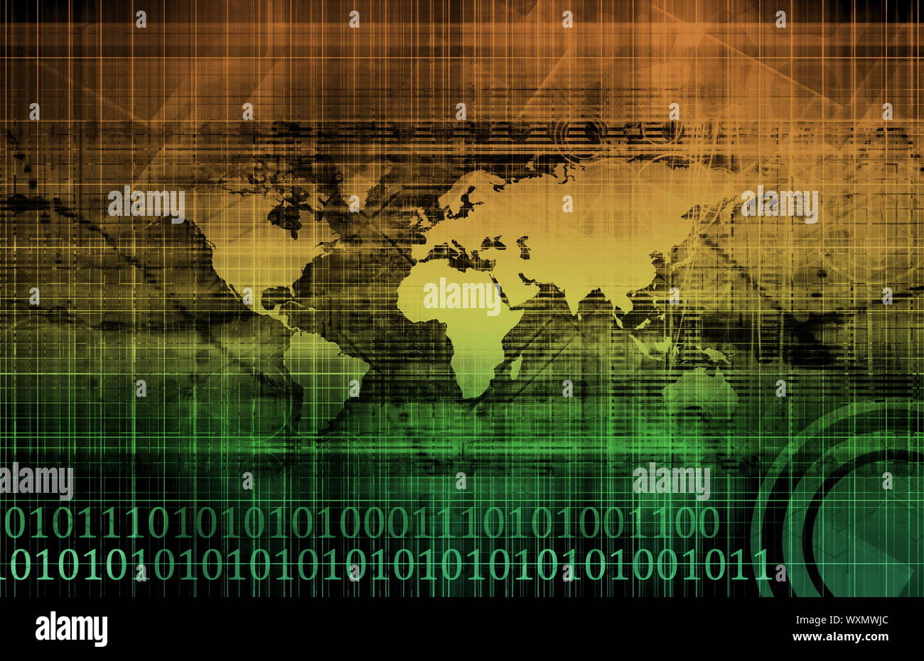 A Technology Industry Network As a Wallpaper Stock Photo - Alamy