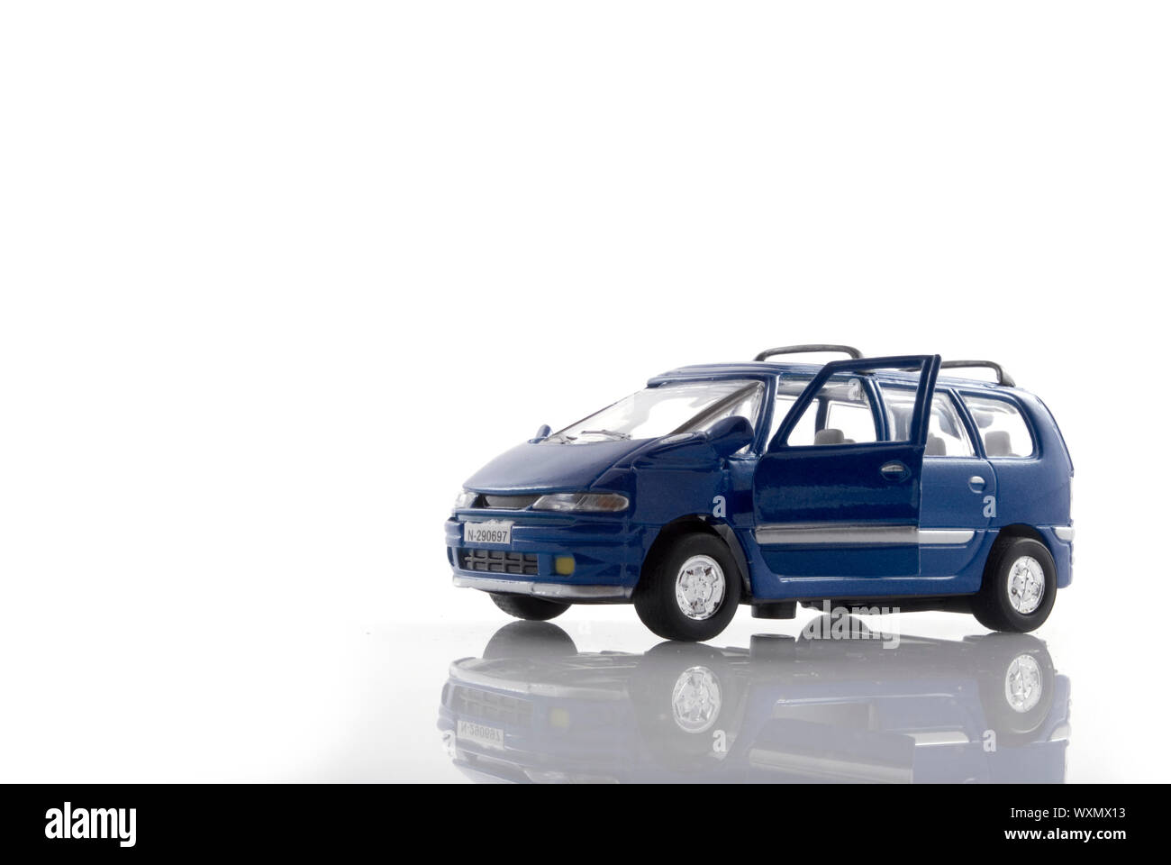 blue private car for the whole family Stock Photo - Alamy