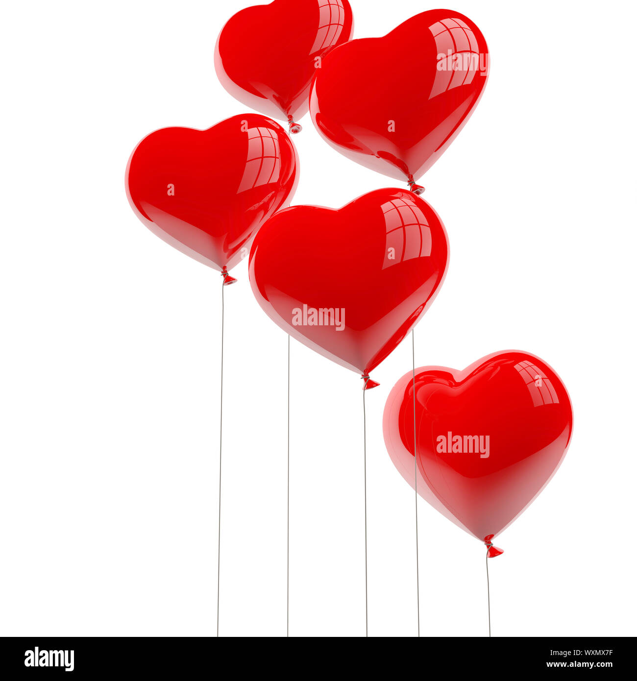 Heart shape balloons Stock Photo - Alamy