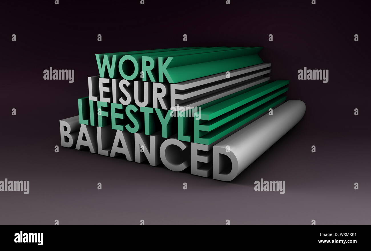 Balanced Lifestyle Concept as a Abstract in 3d Stock Photo - Alamy