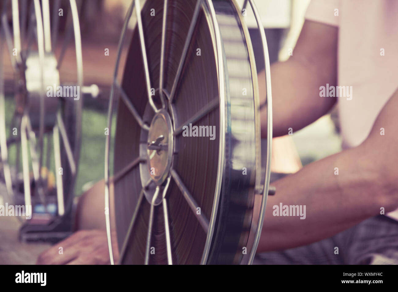 vintage film reel Stock Photo - Alamy