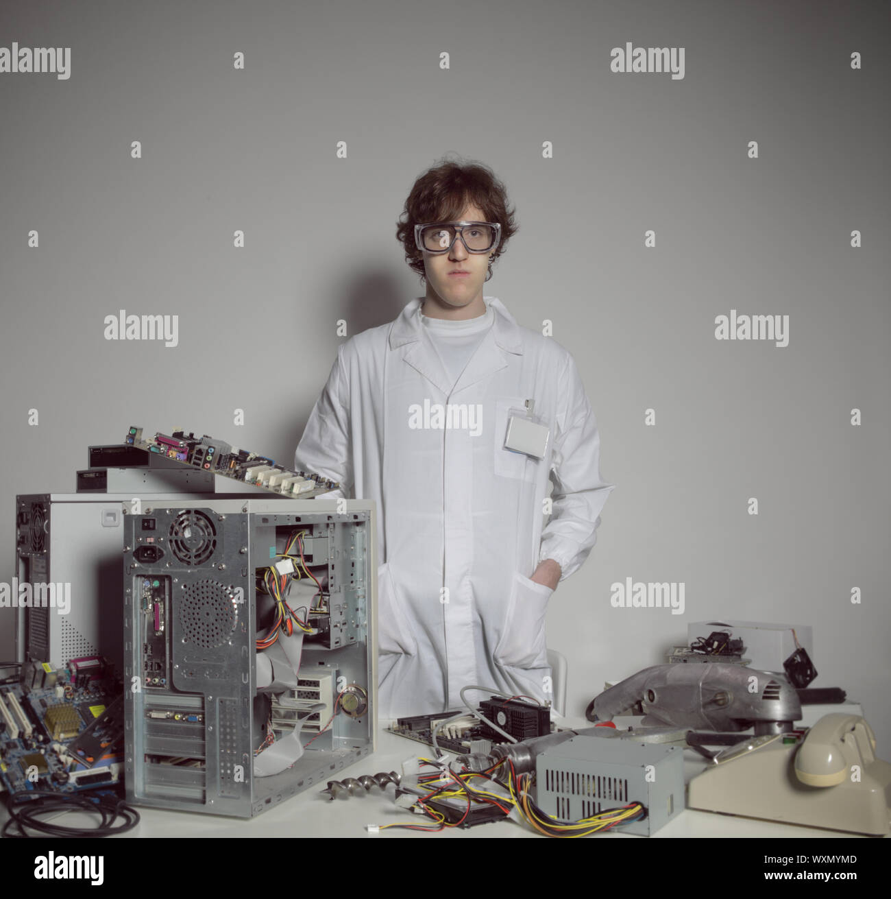 Disaster destroyed computer hi-res stock photography and images - Alamy